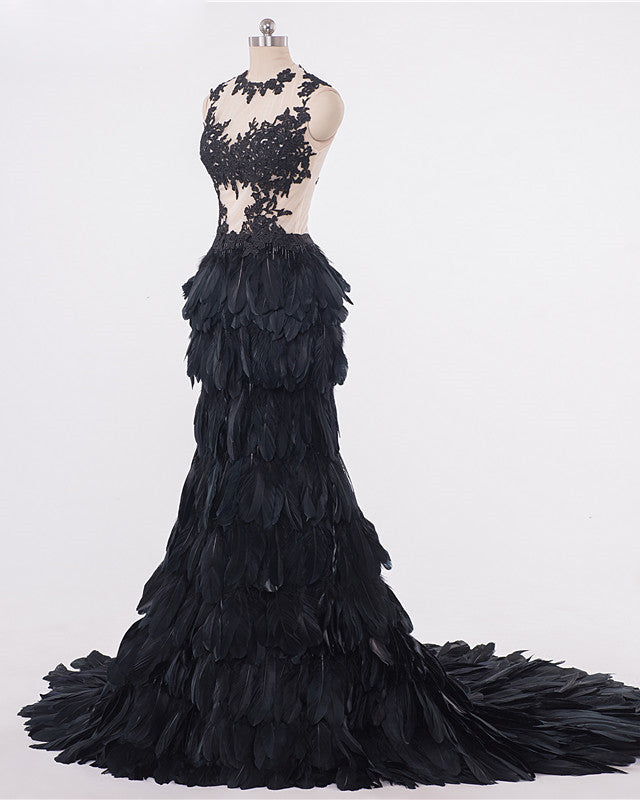 Black Ruffles Organza Mermaid Prom Dress – Sassymyprom